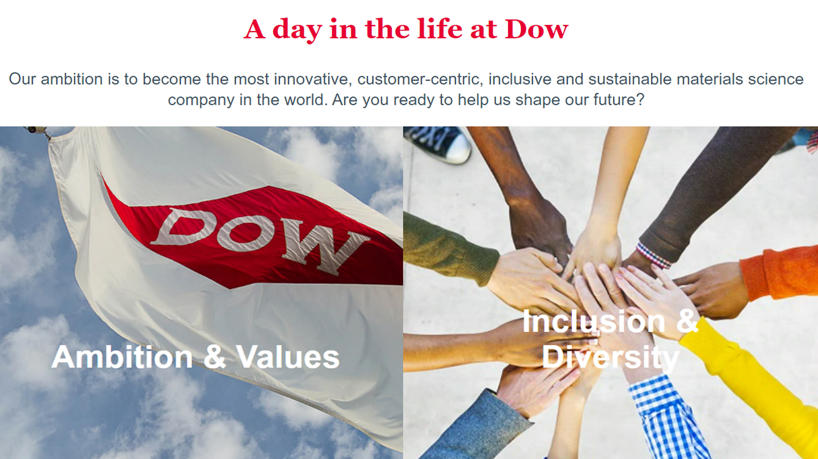 Dow Graduate Programs & Internships